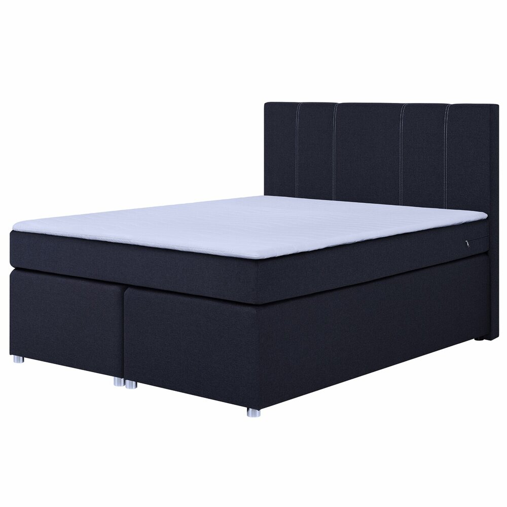 Boxspringbett - grau - H3 - Bonell-Federkern - 140x200 cm | Online bei ...