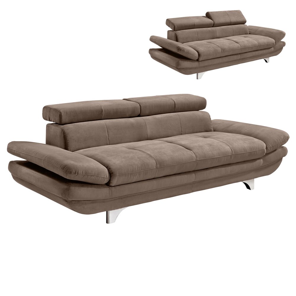 3-Sitzer Sofa - braun - mit Armlehnenverstellung | Online bei ROLLER kaufen