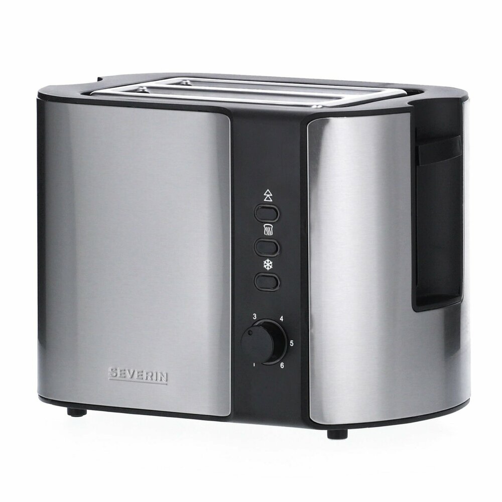 SEVERIN Toaster AT 2589 - Edelstahl-schwarz - 2 Scheiben - 800 W ...