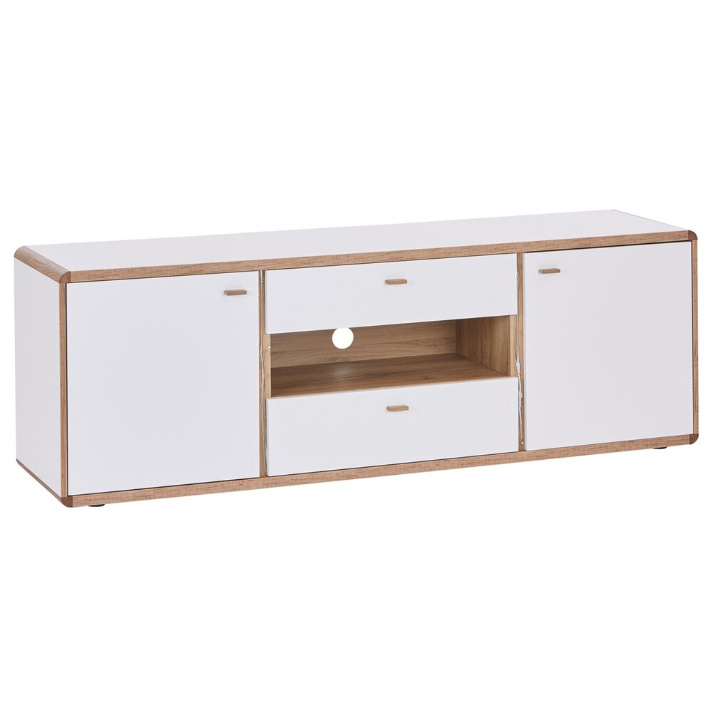 Lowboard - weiß - Flagstaff Eiche - teilmassiv - 178 cm | Online bei ...