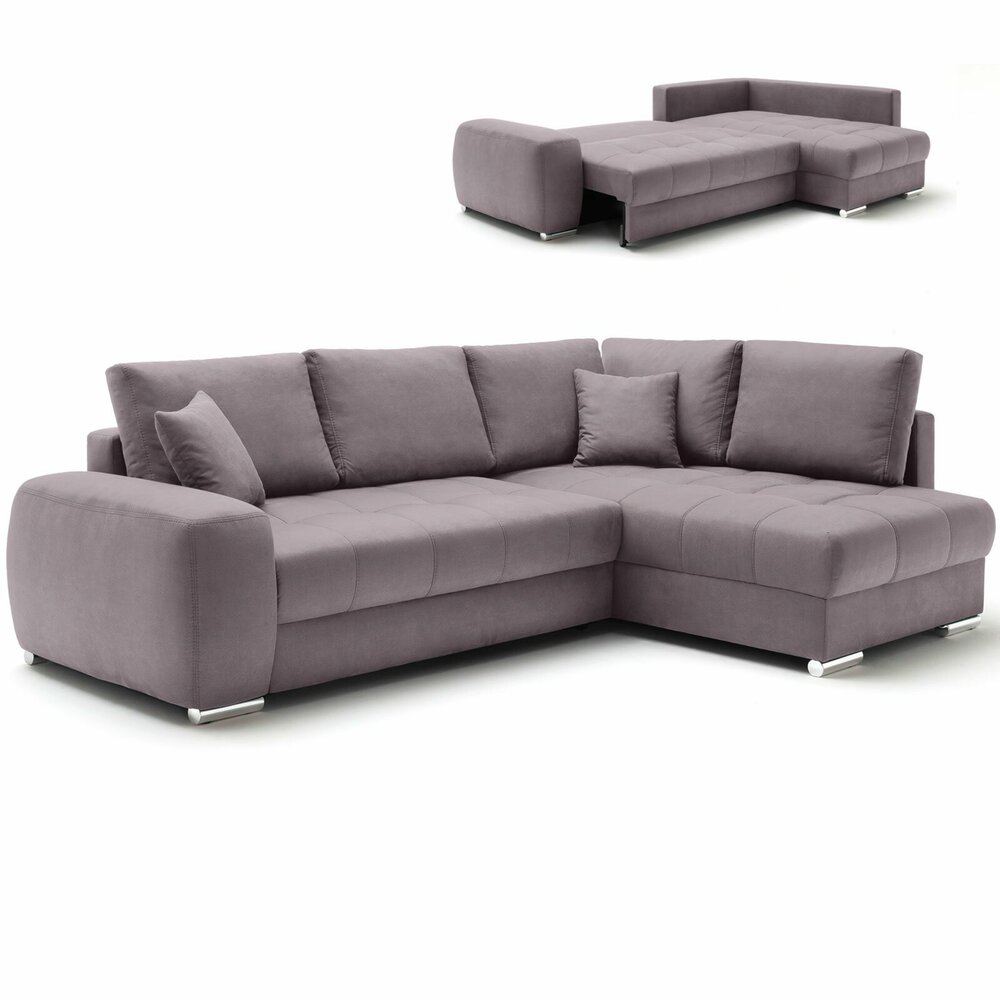 Ecksofa - rock - Boxspringfederung - Dauerschläfer - Chromfüße | Online ...