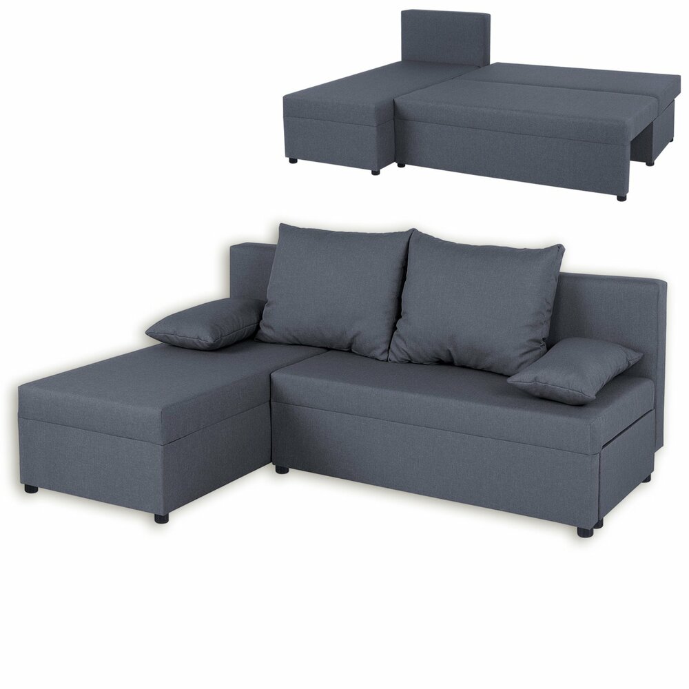 Ecksofa - grau - Webstoff - mit Liegefunktion | Online bei ROLLER kaufen