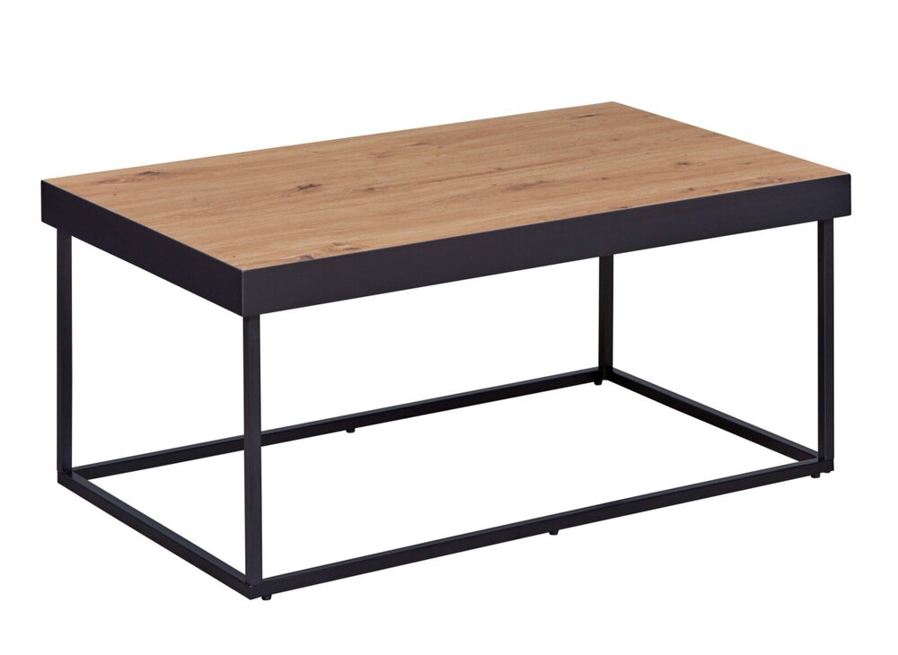 Couchtisch Eiche Schwarz Metall