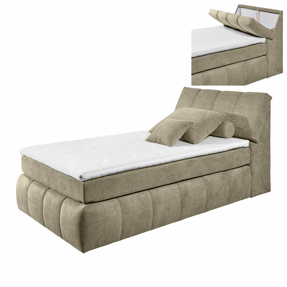 Boxspringbett - sand - H2 - 120x200 cm | Online bei ROLLER kaufen