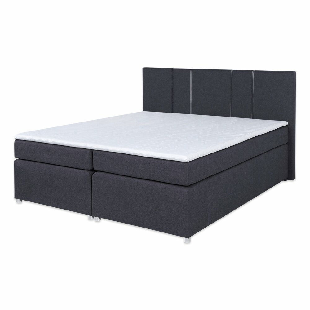Boxspringbett - grau - H3 - Bonell-Federkern - 180x200 cm | Online bei ...
