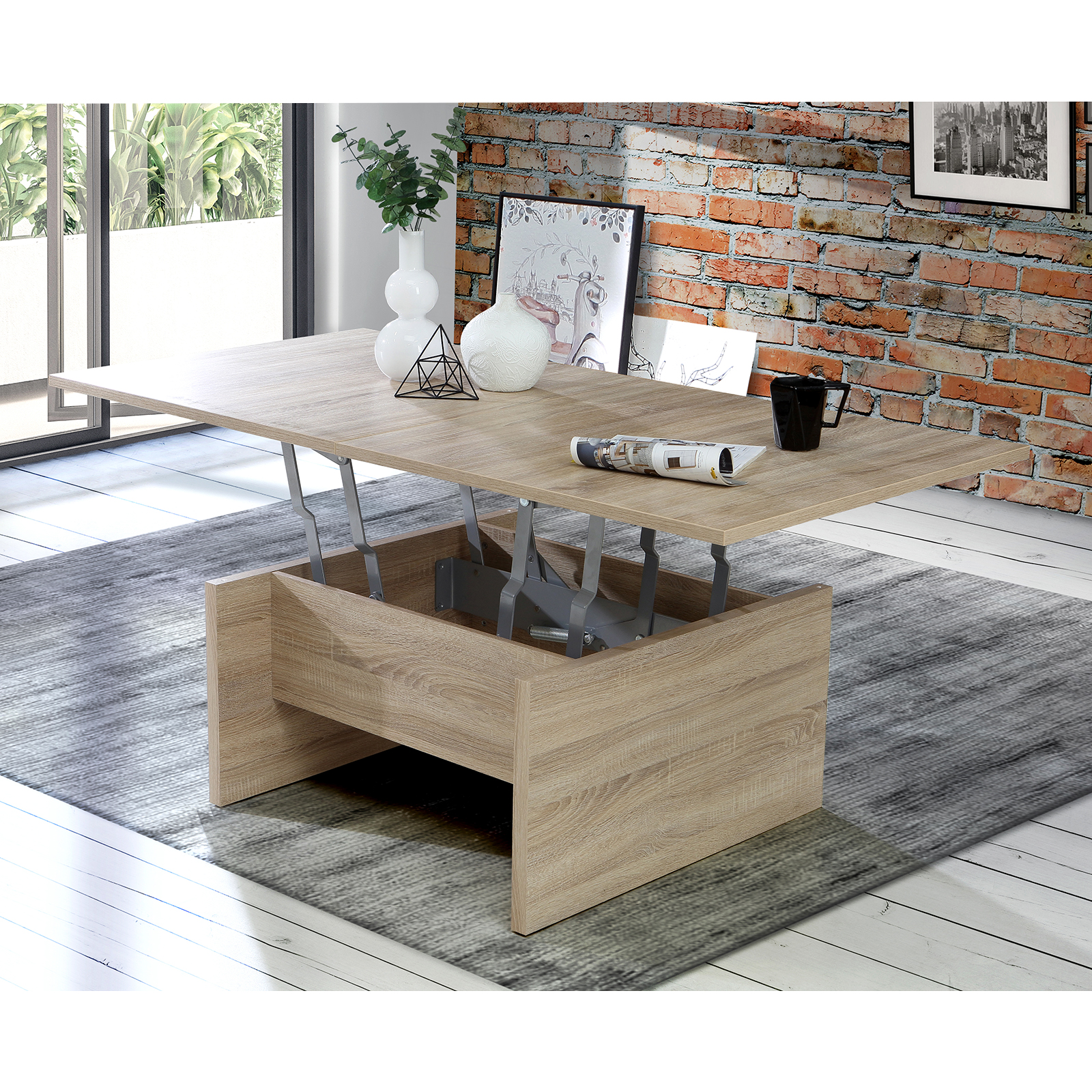 Couchtisch Sonoma Eiche 80x80 cm Online bei ROLLER kaufen
