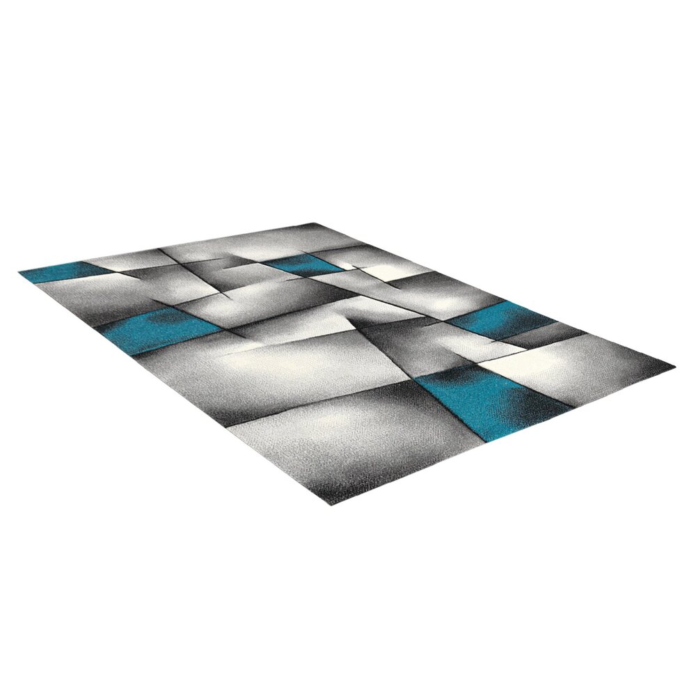 Frisee-Teppich - türkis-weiß - 80x150 cm | Online bei ROLLER kaufen