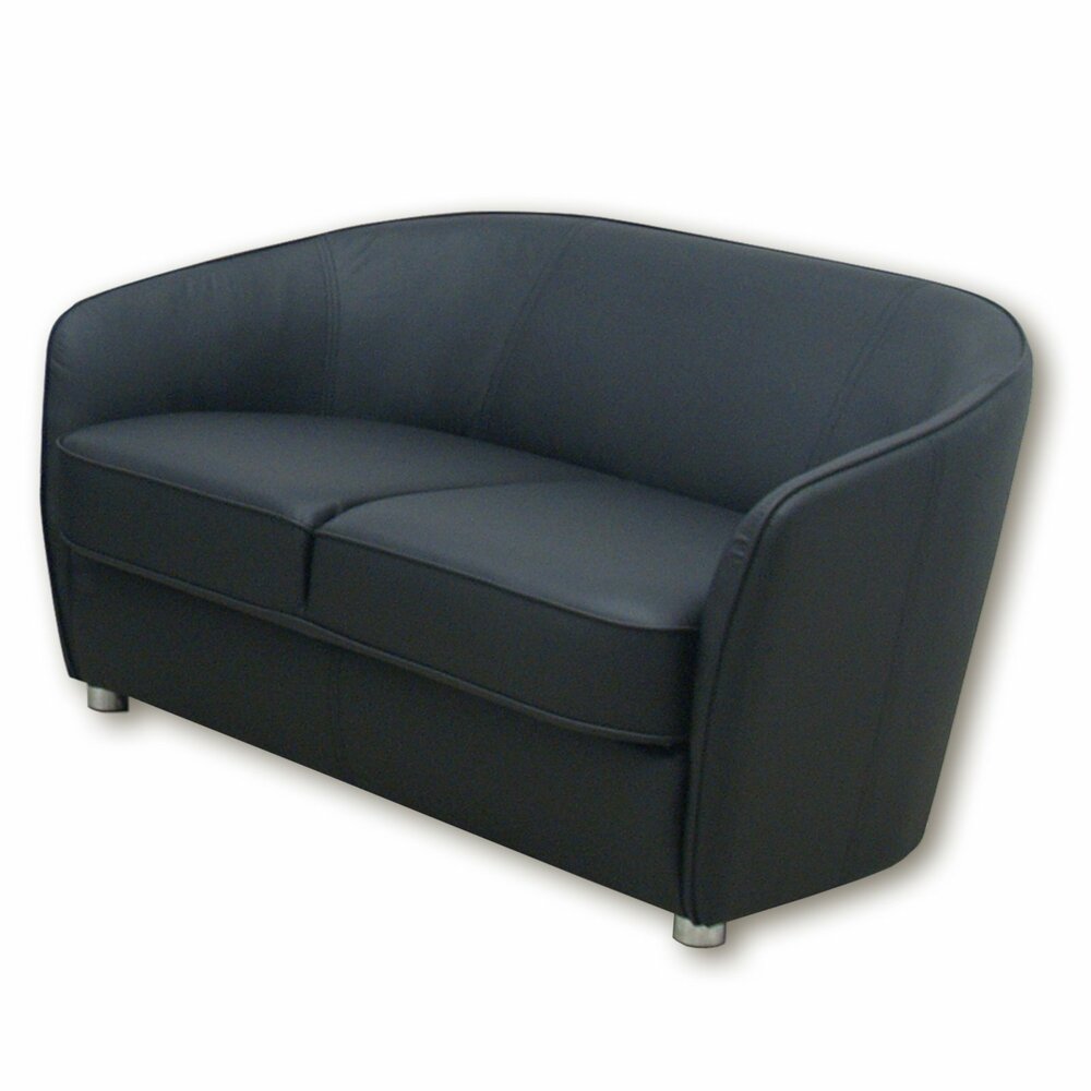 2-Sitzer Sofa - schwarz - KunstlederAngebot bei Roller,
