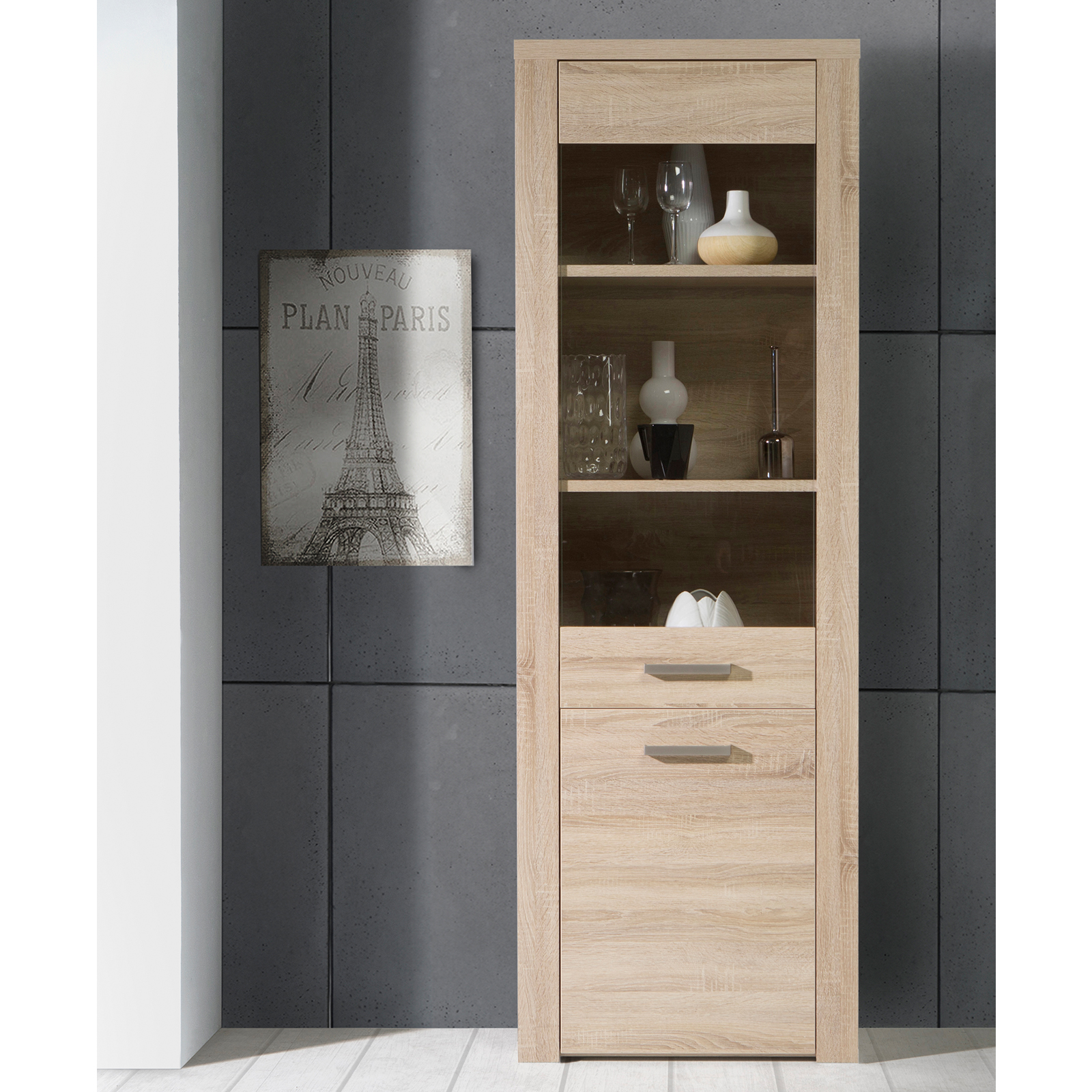 Vitrine Sonoma Eiche