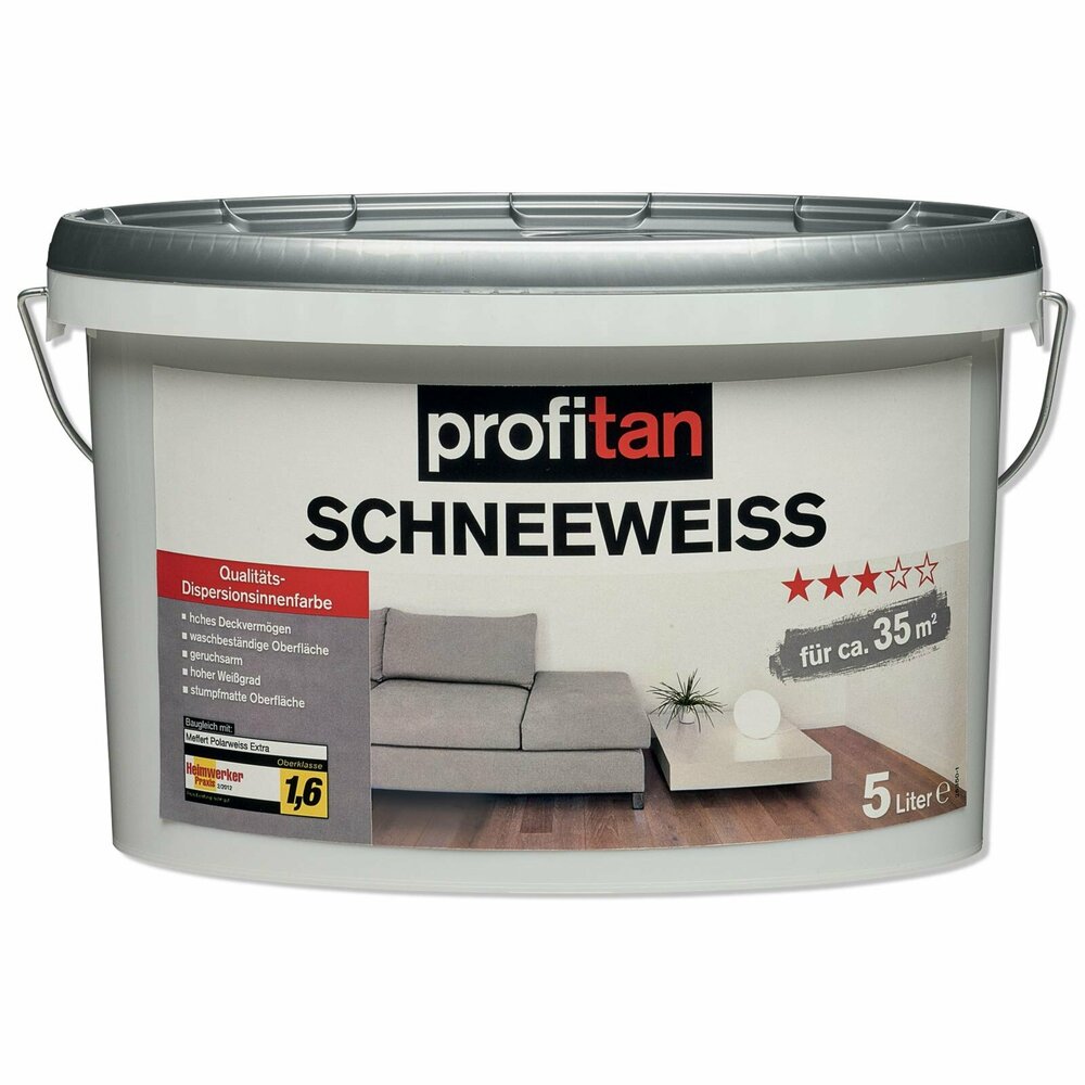 profitan Schneeweiß Wand- und Deckenfarbe - 5 Liter | Online bei ROLLER ...